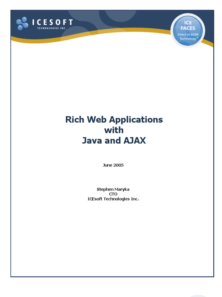 210 Rich Apps With Java Ajax | PDF | Ajax (Programming) | Java Server Faces 210 Rich Apps With Java Ajax | PDF | Ajax (Programming) | Java Server Faces