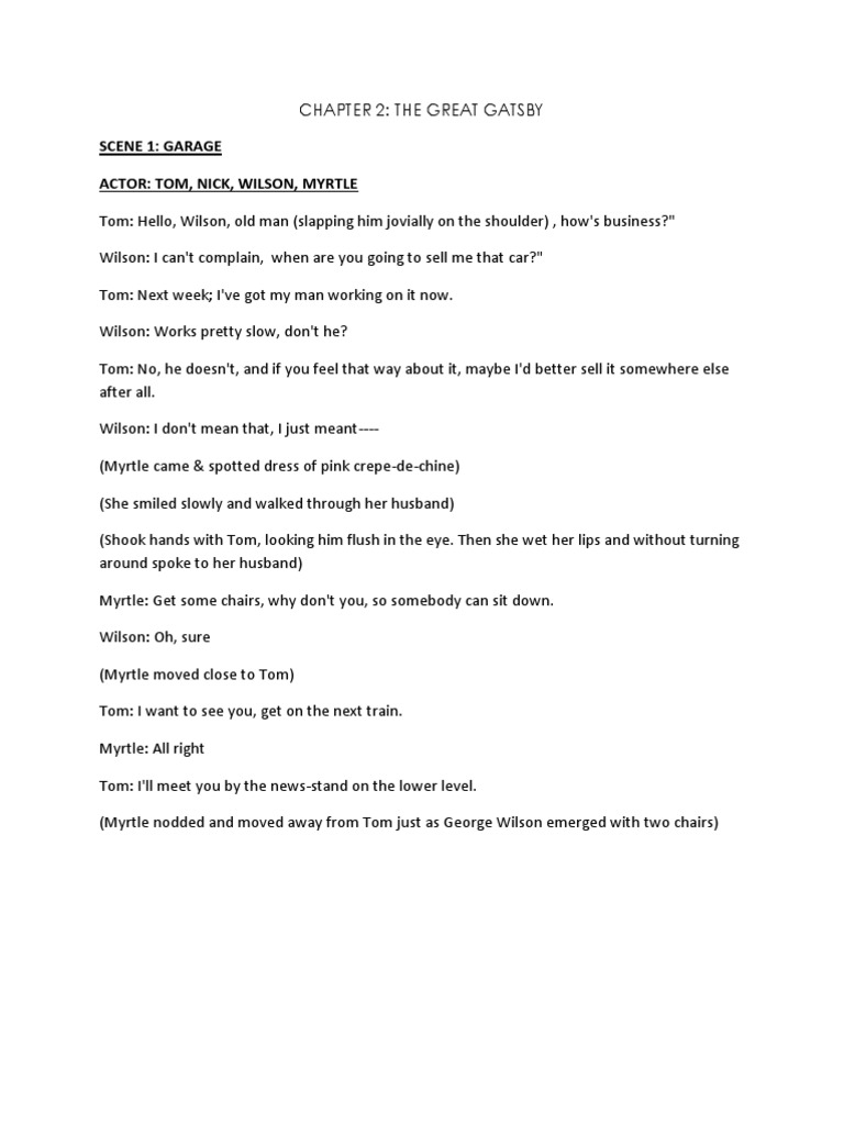 Chap 2 The Great Gatsby Full | PDF