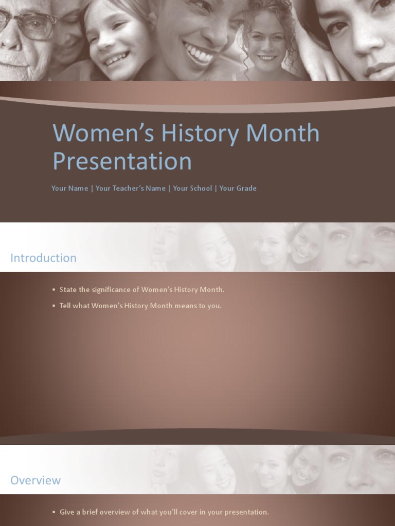 Women's History Month Presentation | PDF | History