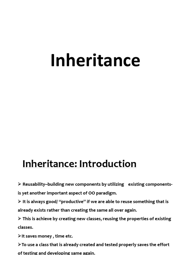 Inheritance E Pdf Inheritance Object Oriented Programming Constructor Object Oriented