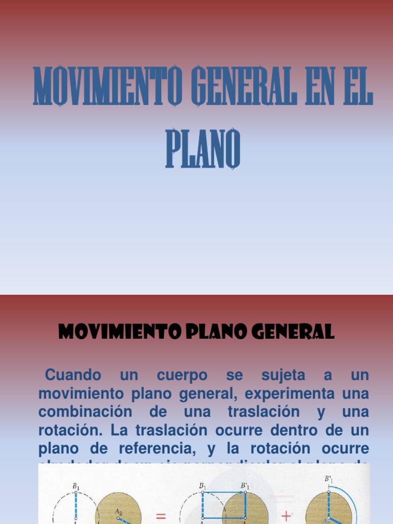 Movimiento Plano General | PDF