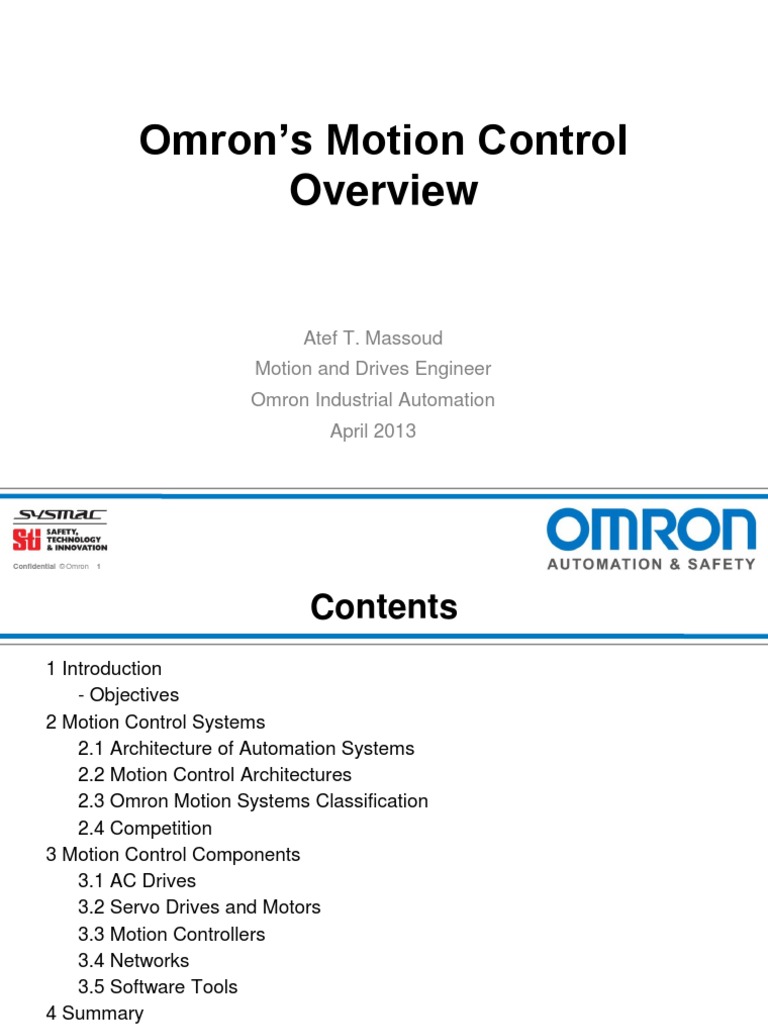 Omron's Motion Control Overview - April 2013 | PDF | Electronics ...