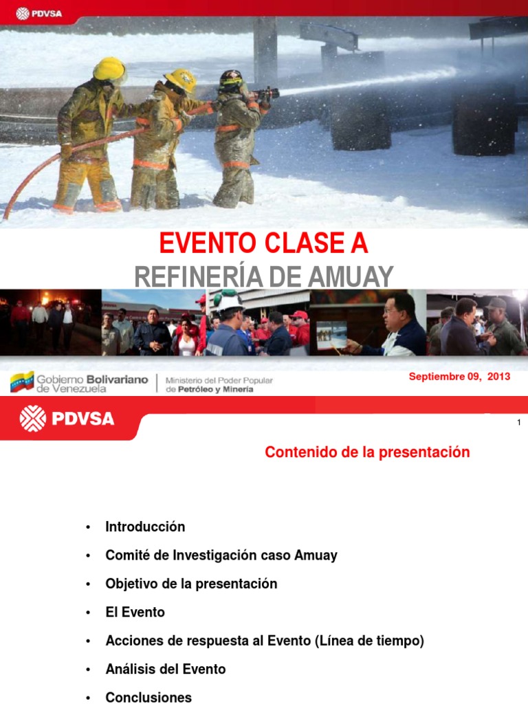 Informe de Pdvsa Sobre Explosión en La Refinería de Amuay | PDF ...