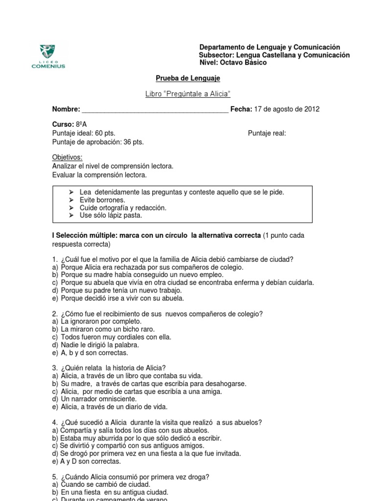 Prueba Pregúntale A Alicia