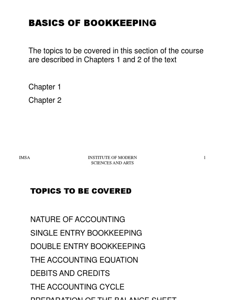 Financial Accounting Notes 1&2 | PDF | Debits And Credits | Balance Sheet