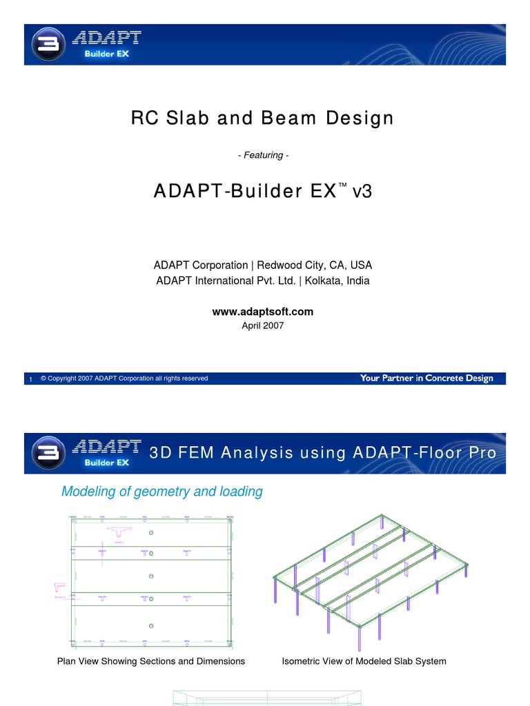 ADAPT-Floor Pro RC Design Example | PDF | Finite Element Method | Beam ...