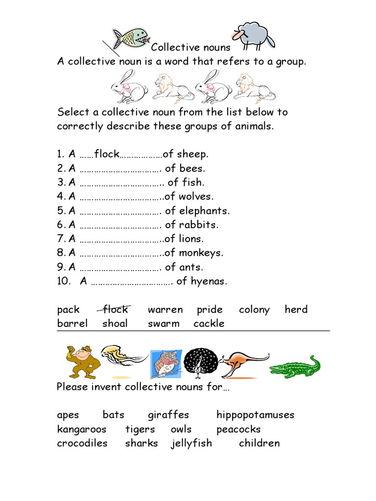 Collective Nouns: Describing Groups Through Representative Terms | PDF