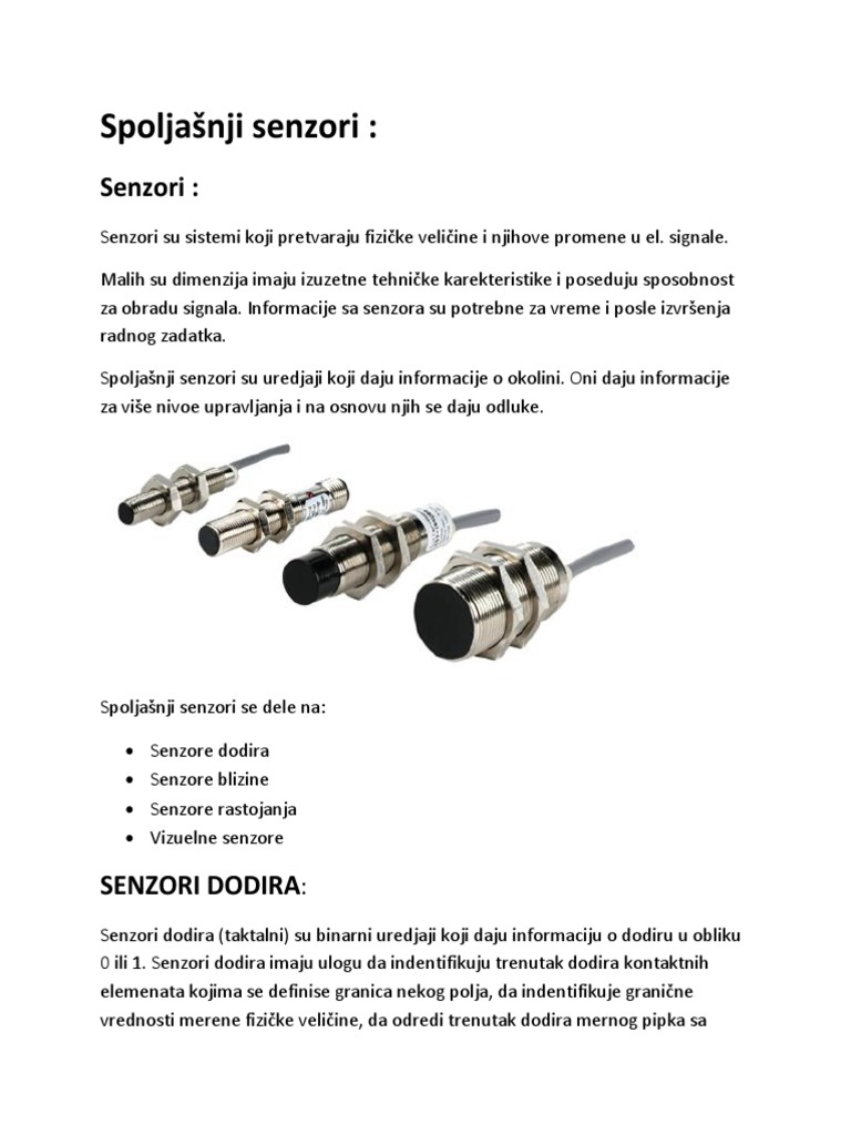 Spoljašnji senzori