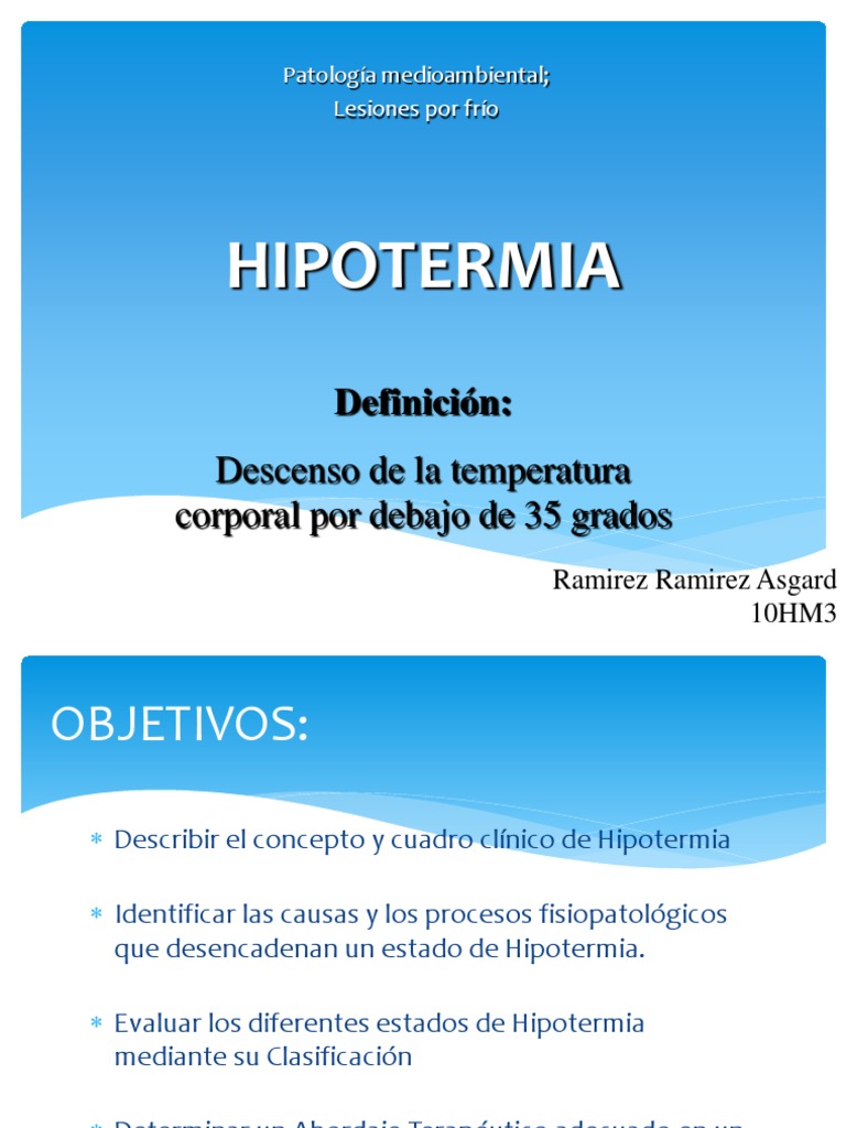 Hipotermia 1 | PDF | Hipotermia | Fisiología