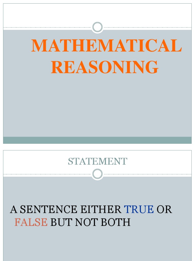 Chapter 4 - Mathematical Reasoning Form 4 | PDF | Argument | Deductive ...