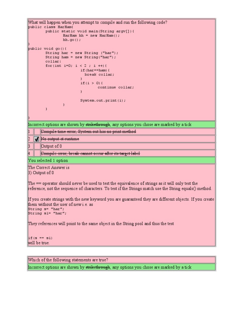 What Will Happen When You Attempt To Compile And Run The Following Code Pdf Class Computer