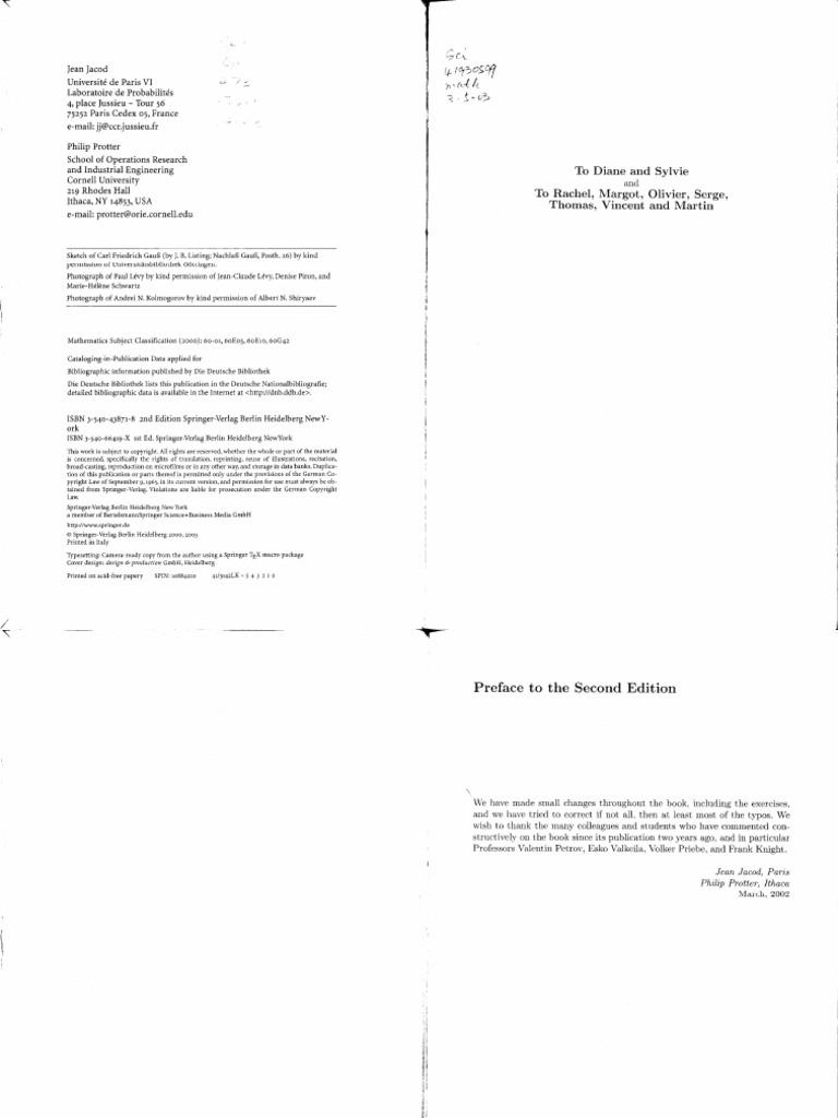 Jacod Protter Probability Essentials | PDF