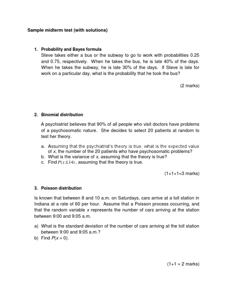 Sample Midterm Test(1)