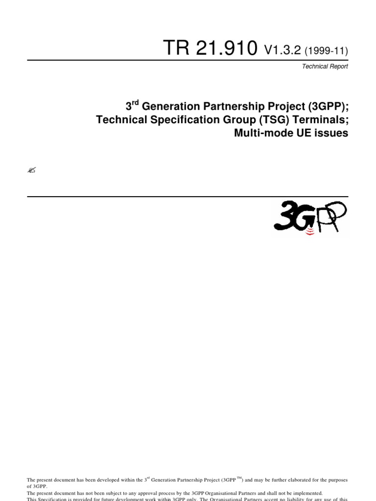 3 Generation Partnership Project (3GPP) Technical Specification Group ...
