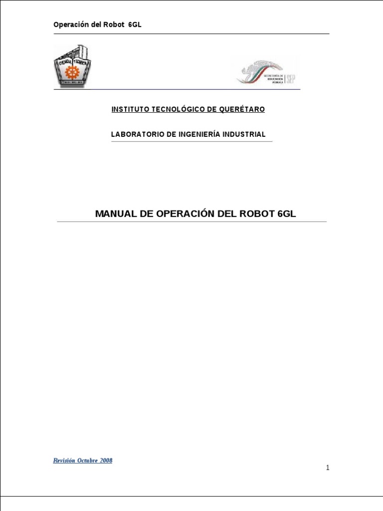 Operacion de Robots CRS | PDF | Robot | Robótica