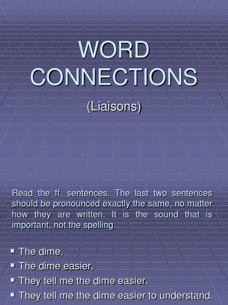 Word Connections | PDF | Consonant | Vowel