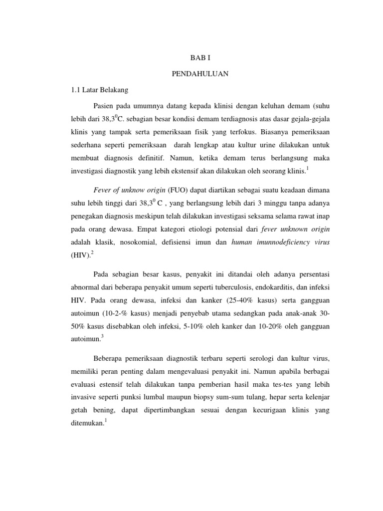Fever of Unknow Origin (FUO) Dapat Diartikan Sebagai Suatu Keadaan ...