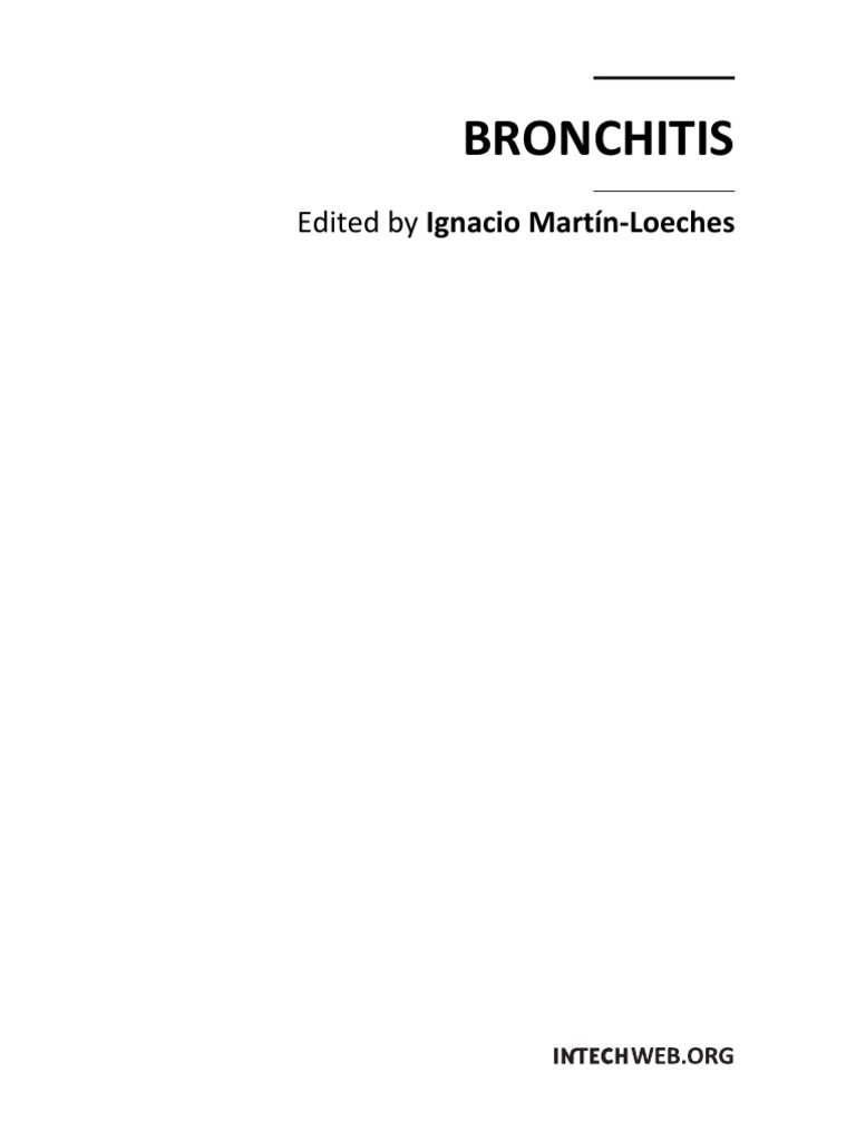 Bronchitis: Edited by Ignacio Martín-Loeches | PDF | Chronic ...