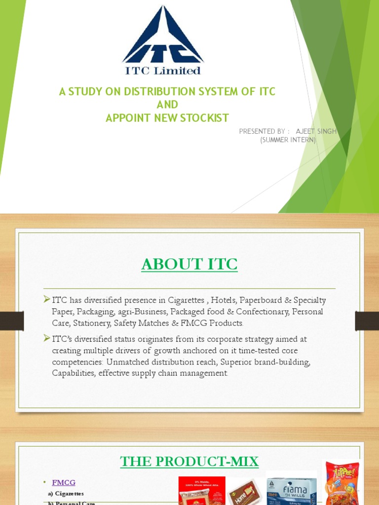 A Study On Distribution System of Itc AND Appoint New Stockist | PDF ...