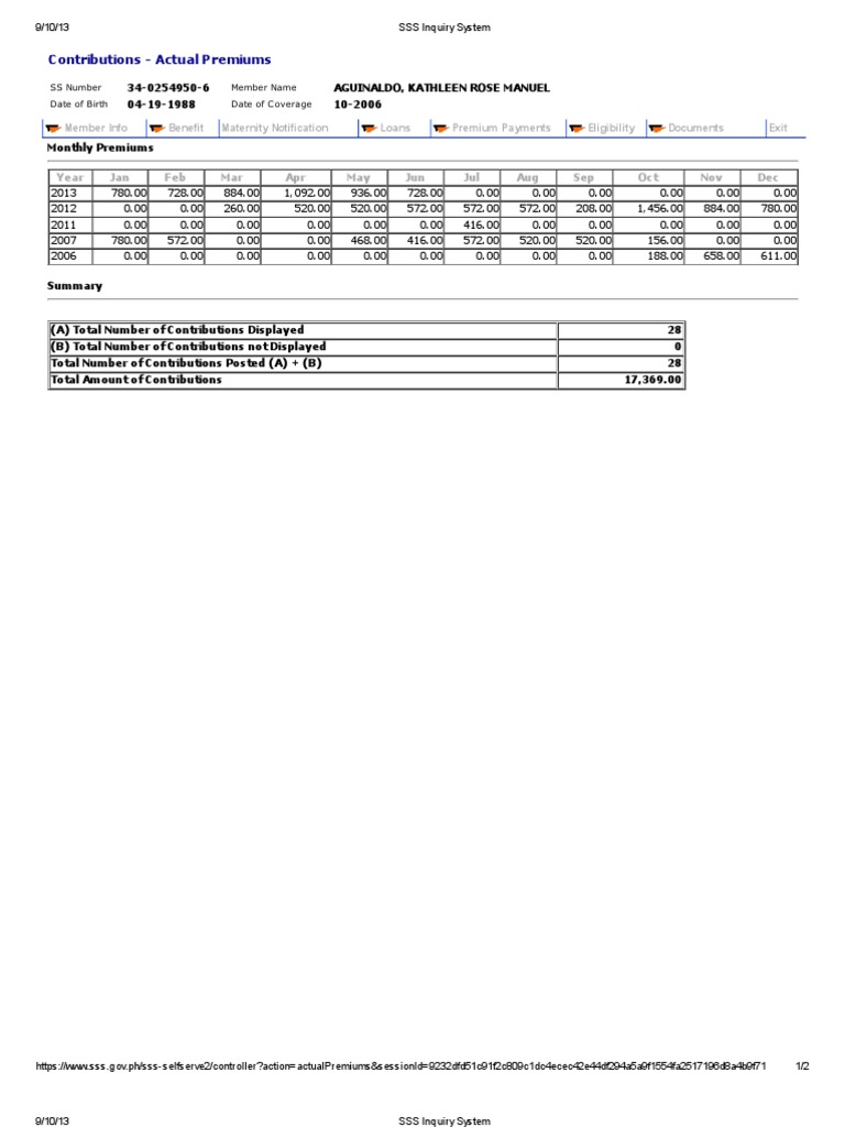 SSS Inquiry System | PDF