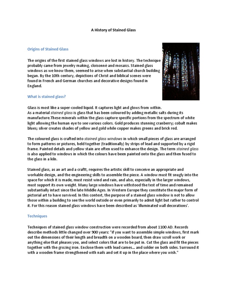 A History of Stained Glass | PDF | Gothic Architecture | Art Media