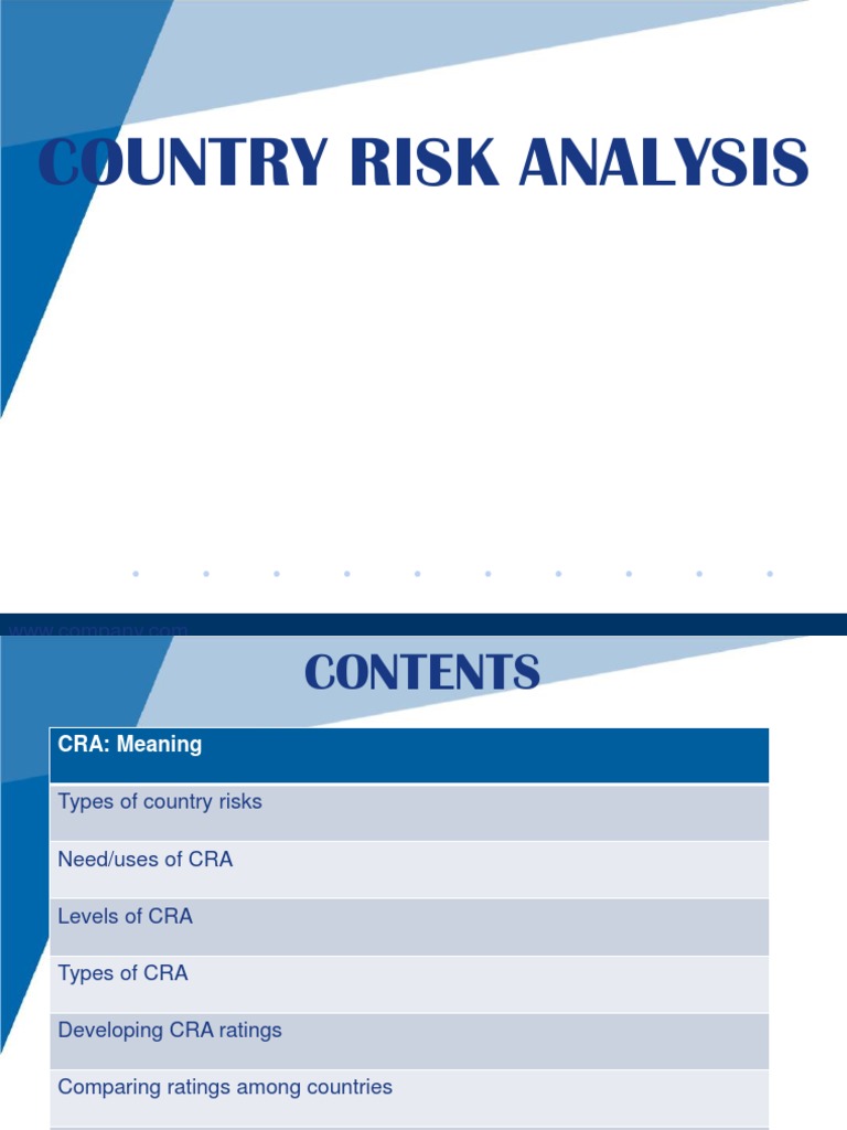 Country Risk Analysis | PDF | Capital Budgeting | Risk