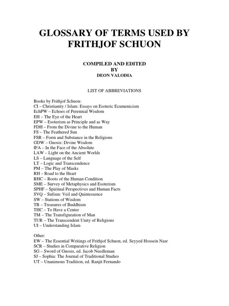Glossary S Chu On Revised | PDF