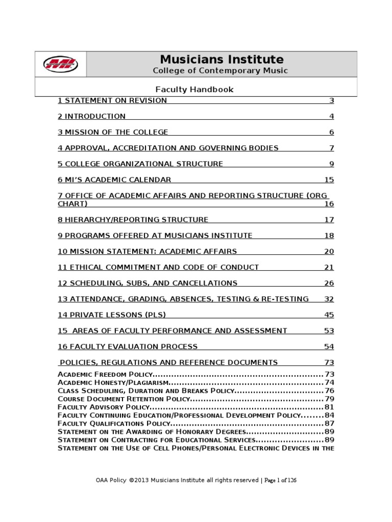 MI Faculty Handbook | Download Free PDF | Teaching Assistant | Dean ...