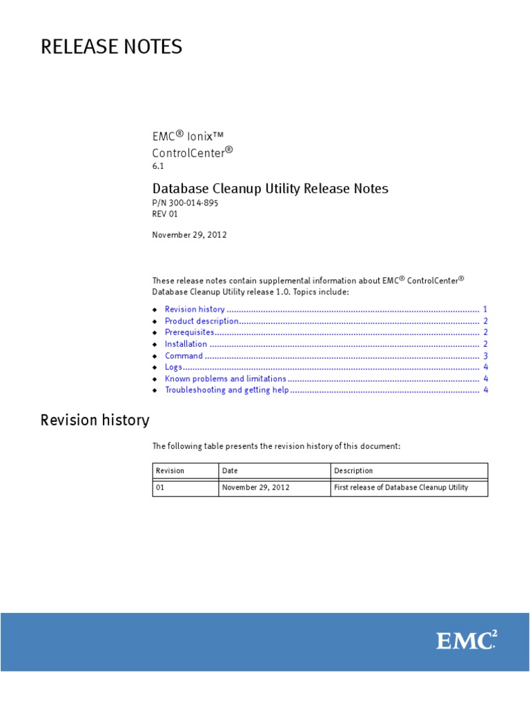 DataBase Cleanup Utility | PDF | Command Line Interface | Databases