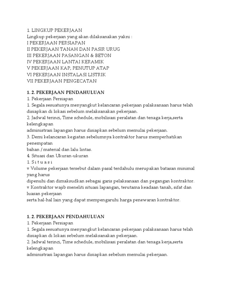 Contoh Metode Pelaksanaan Pekerjaan Bangunan | PDF