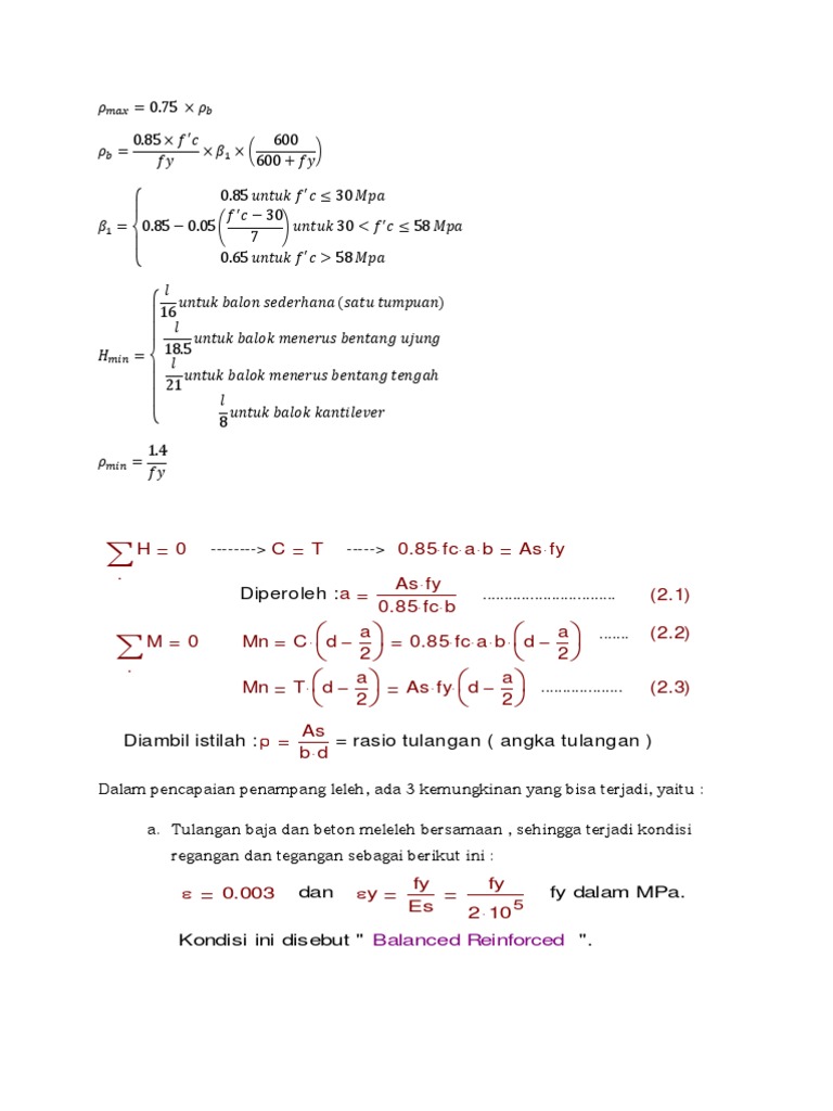 Rumus Beton Bertulang | PDF