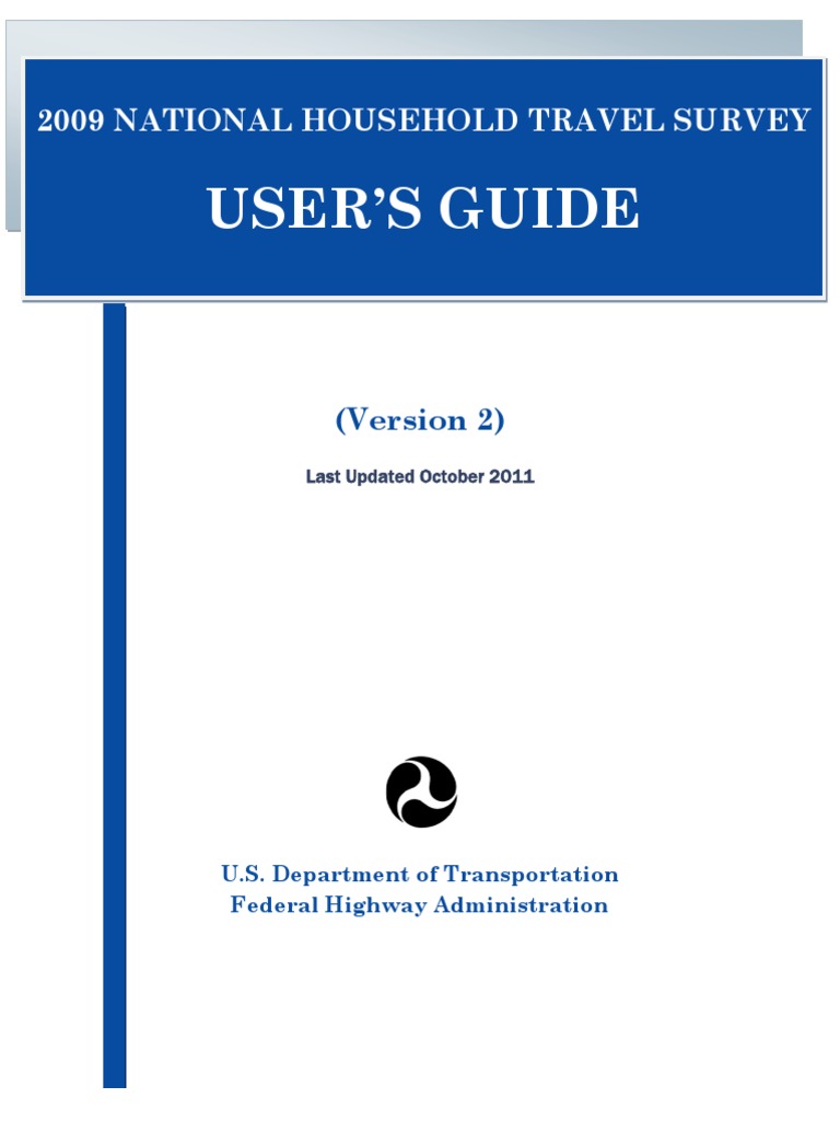 2009 National Household Travel Survey User's Guide | PDF | Survey ...