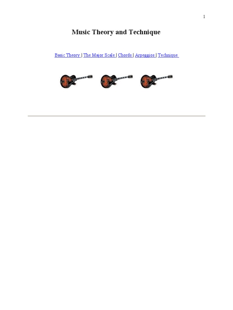 Music Theory and Technique | PDF | Chord (Music) | Scale (Music)