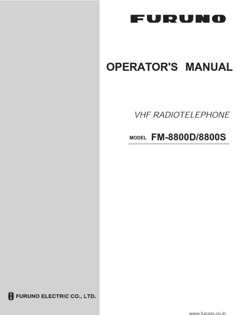 FM8800S D Operator S Manual-J | PDF | Telecommunications Engineering ...