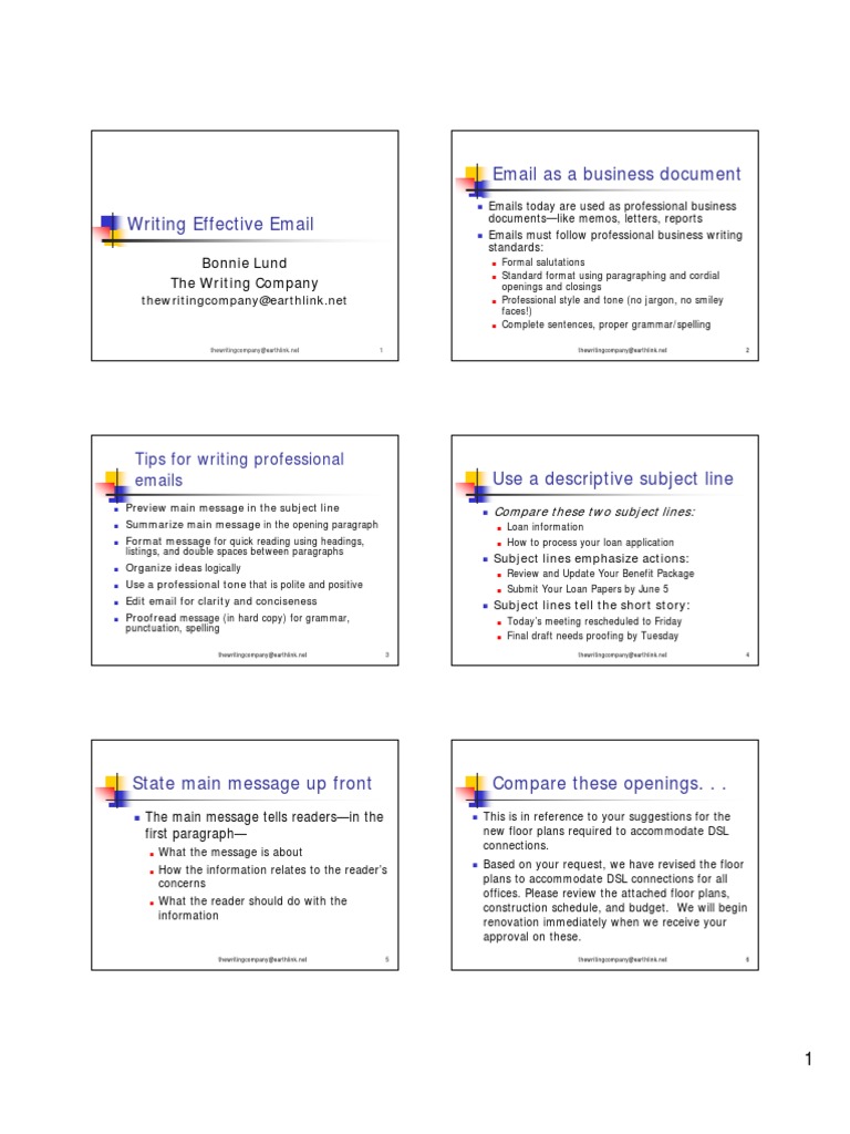 Email As A Business Document: Tips For Writing Professional Emails ...