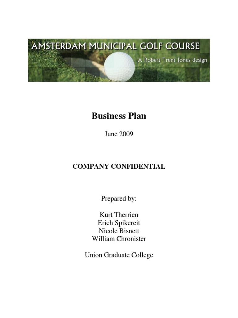 Golf Course Business Plan - Union College 2009 | PDF | Pricing | Golf ...