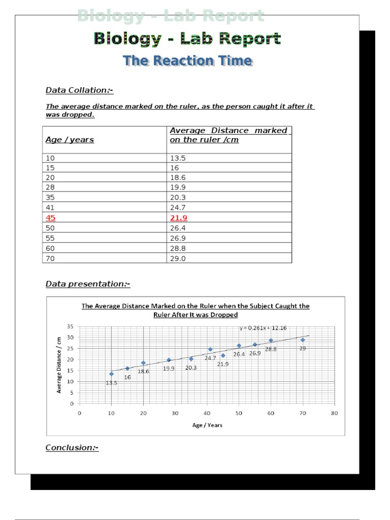 Bio Lab - Reaction Time | PDF Bio Lab - Reaction Time | PDF