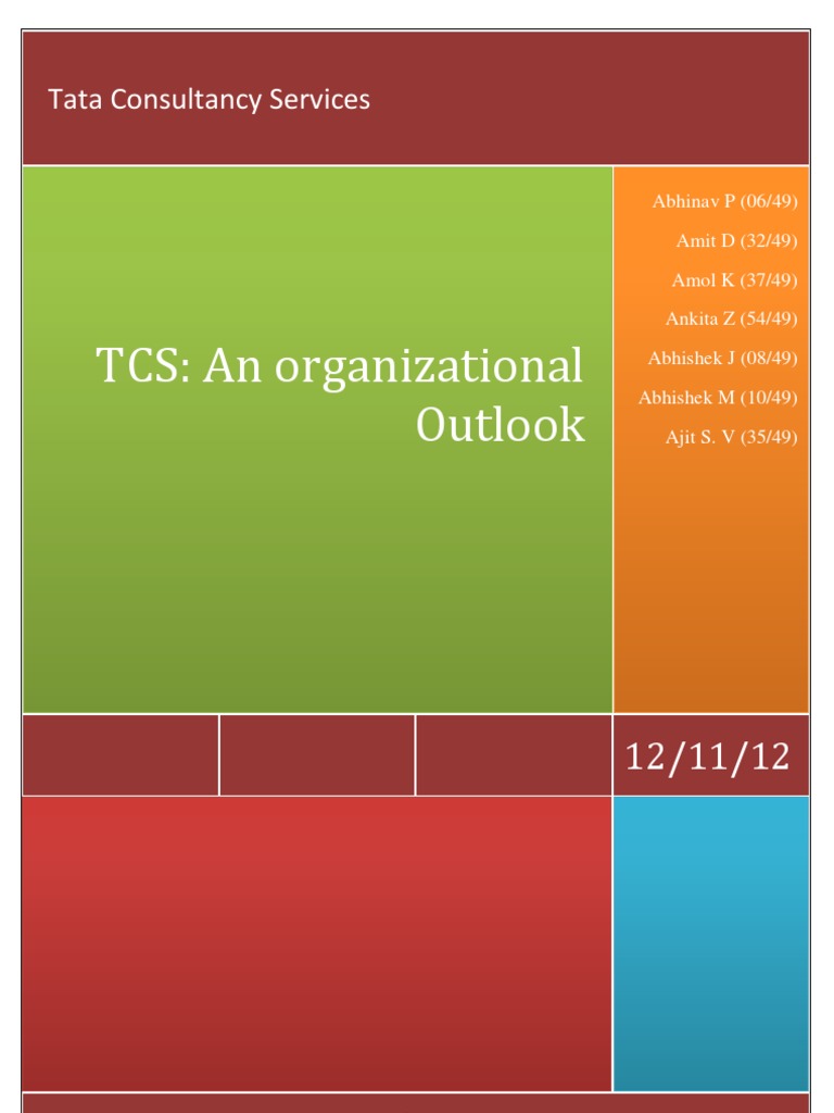 TCS - An organizational outlook | Business Process Outsourcing | Leadership