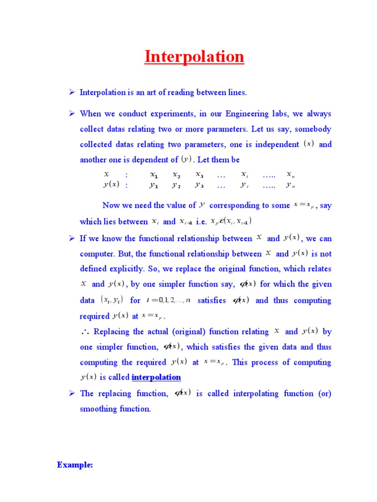 Interpolation | PDF | Finite Difference | Interpolation