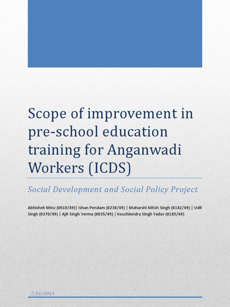 Enhancing Anganwadi Worker Training | PDF | Preschool | Educational ...
