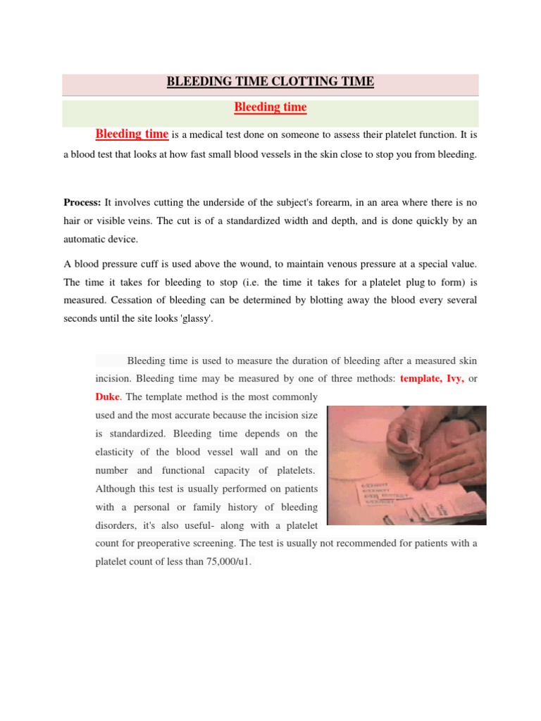 Bleeding Time & Clotting Time | Coagulation | Bleeding