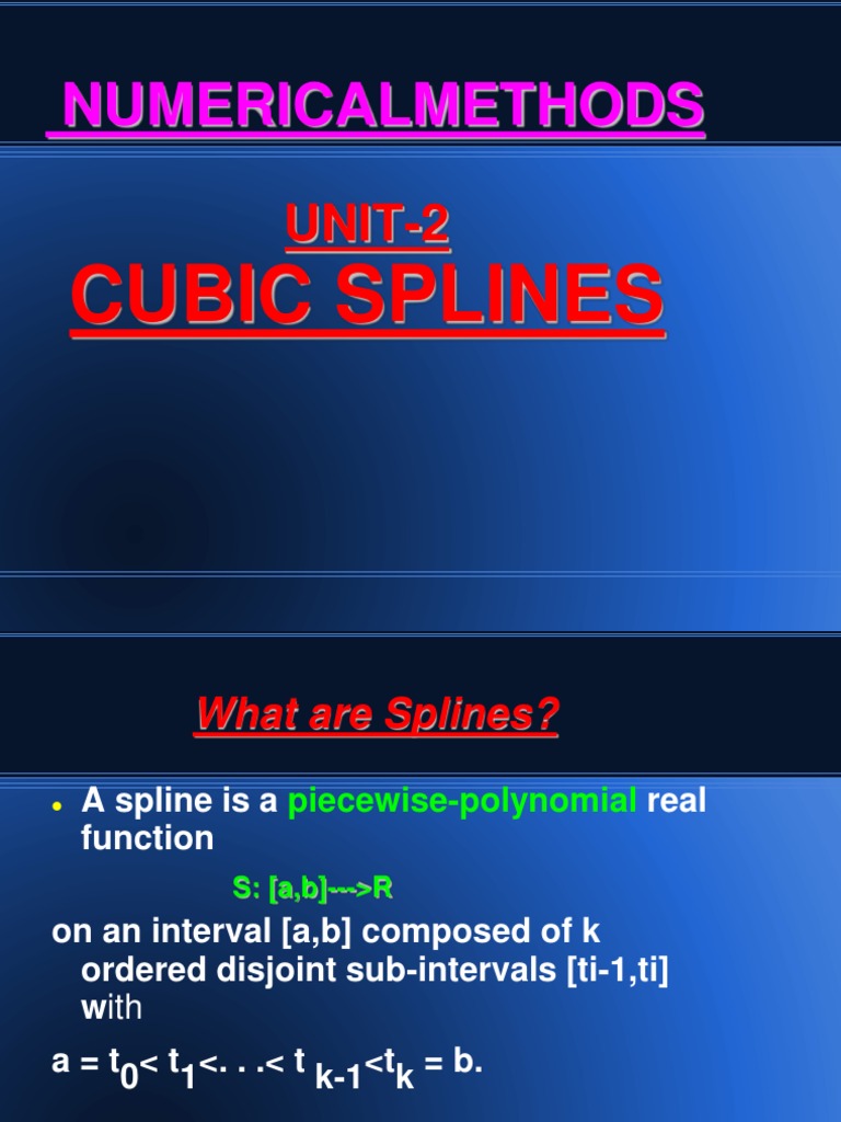 Mmaths | PDF | Spline (Mathematics) | Interpolation