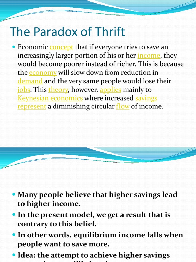 Paradox of Thrift | PDF