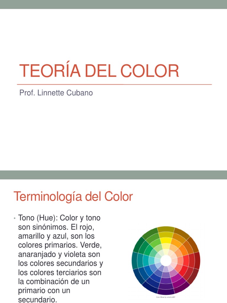 Teoría del Color y Esquemas Cromáticos | PDF | Color | Amarillo