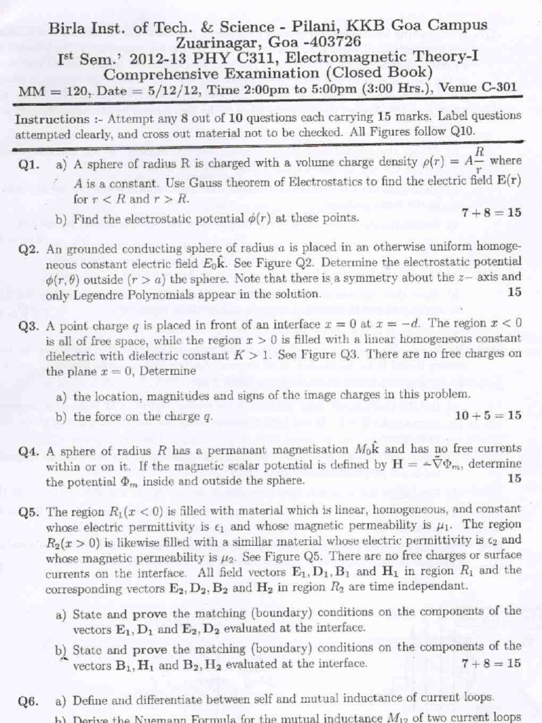 Electromagnetic Theory I | PDF