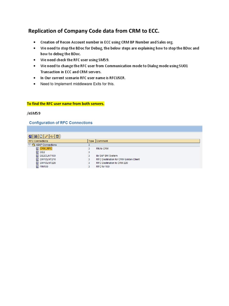 Replication Of Company Code Data From Crm To Ecc Pdf Error Detection And Correction