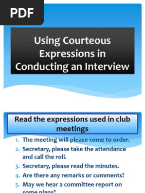Courteous Expressions