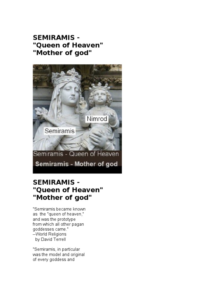 Semiramis | PDF | Isis | Mary, Mother Of Jesus