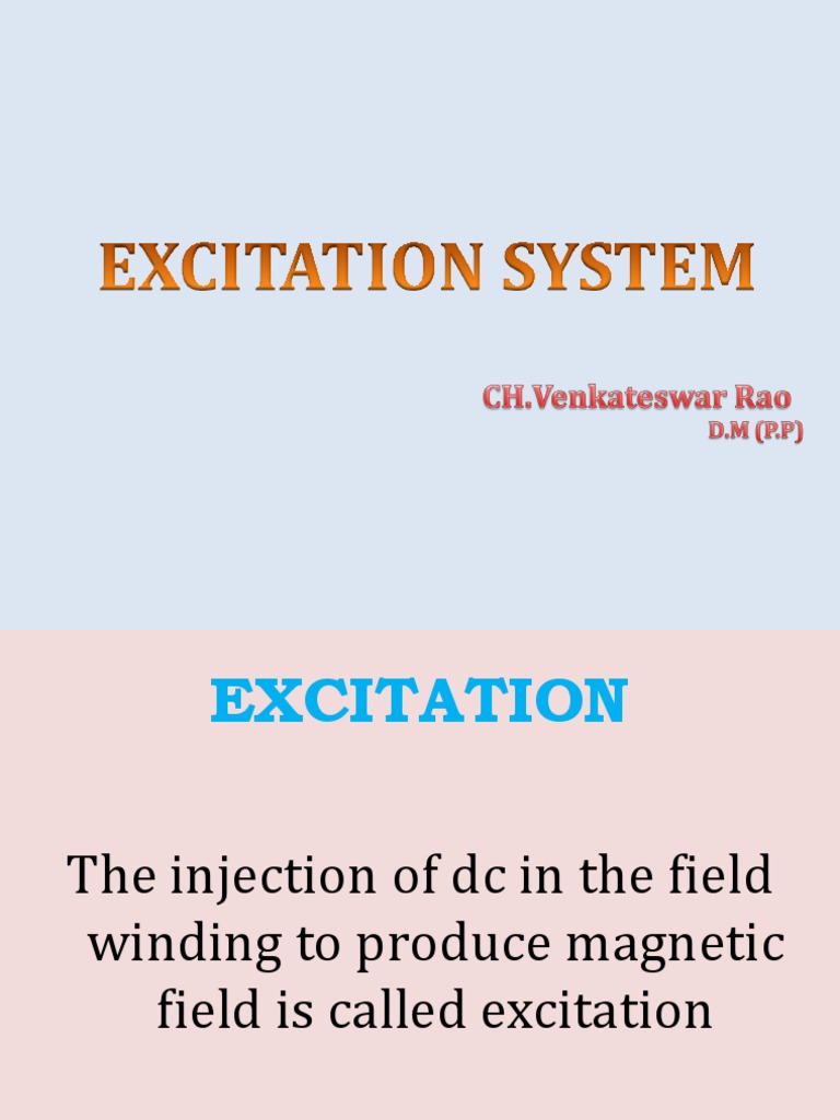 Excitation System | PDF | Rectifier | Electric Power System