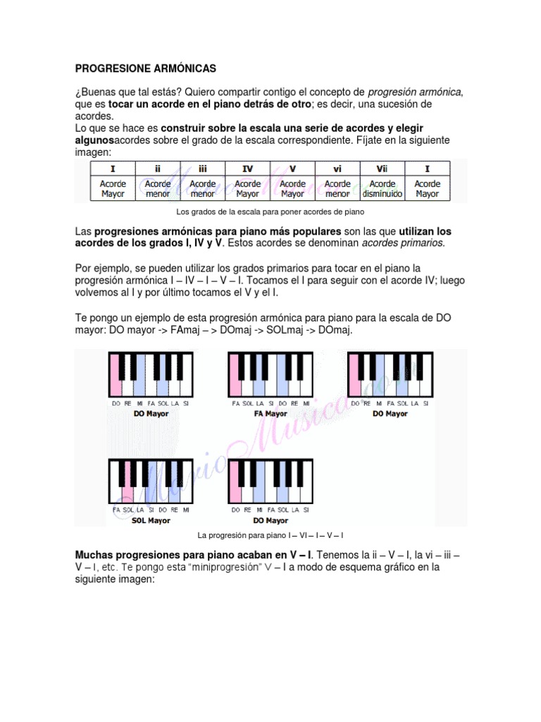 Lección 3 PROGRESIONES ARMONICAS | Acorde (Música) | Armonía